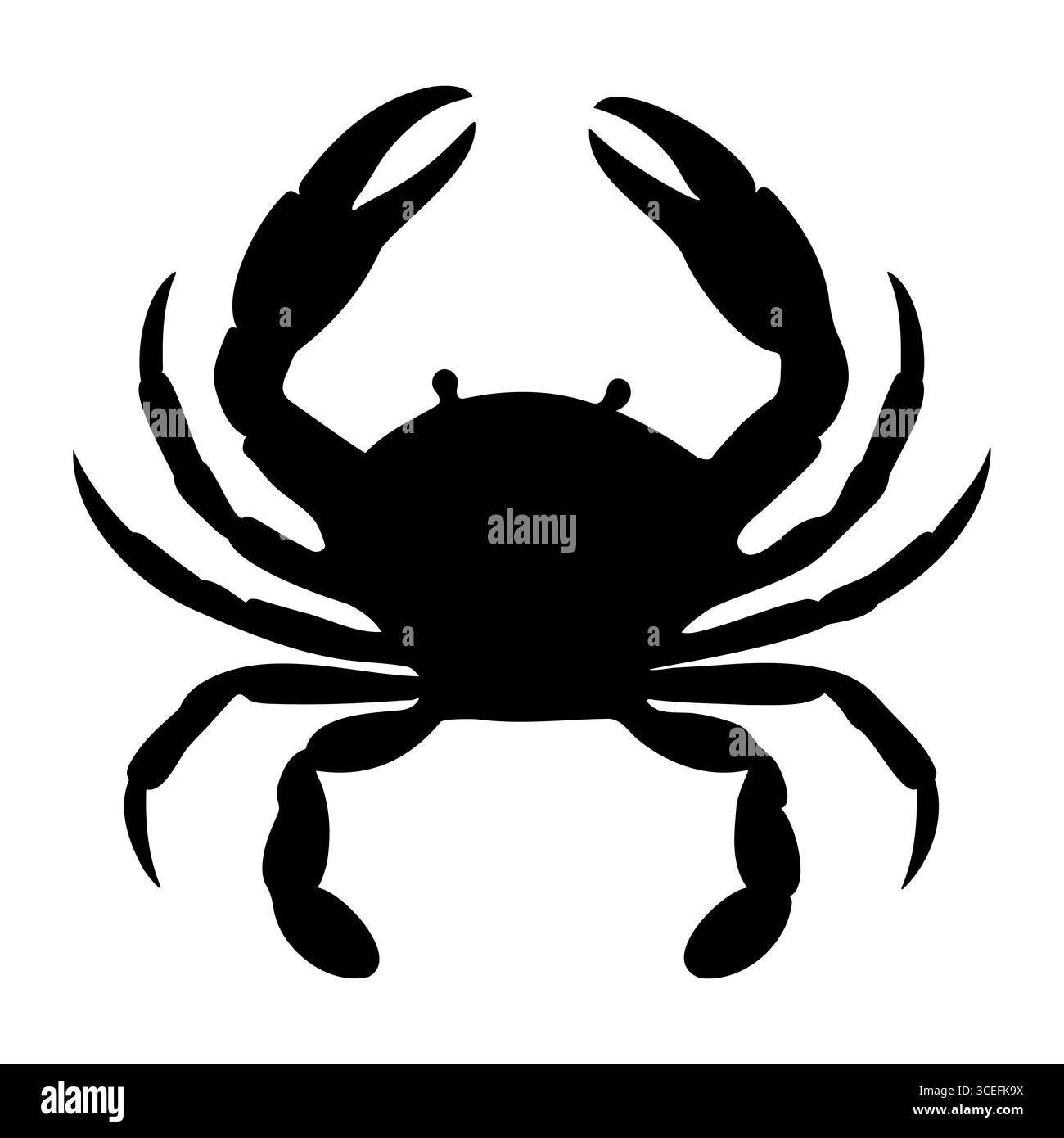 Crab silhouette front view 1 Stock Vector Image & Art - Alamy