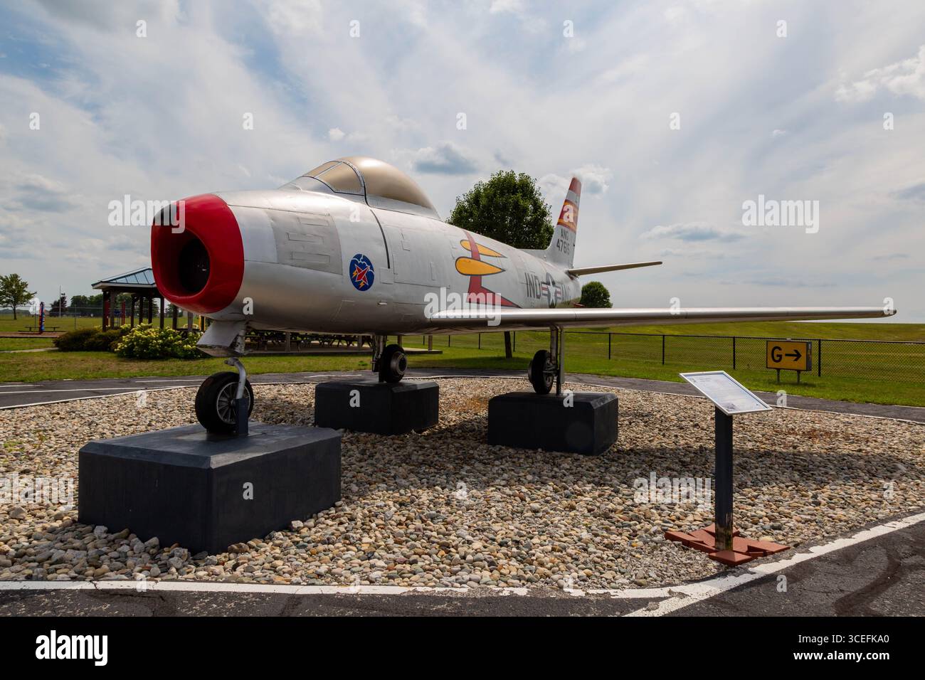 Indiana air national guard f 86 dabre fighter jet hi-res stock ...