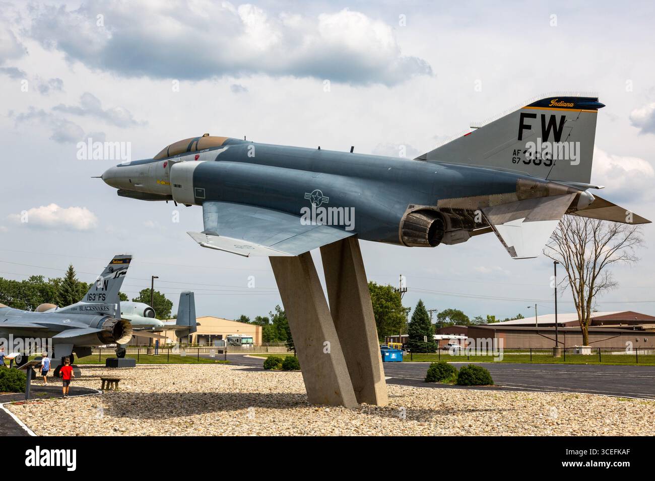 An Indiana Air National Guard McDonnell Douglas F-4C Phantom II on display at the Baer Field ...