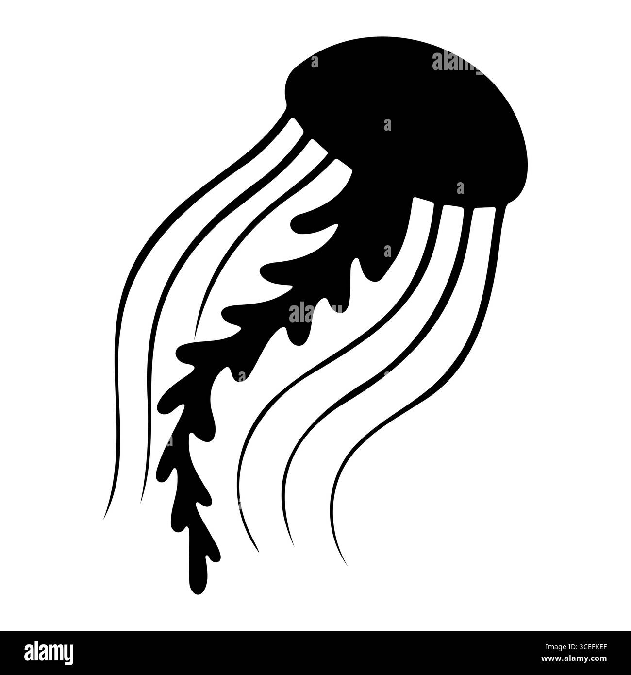 Silhouette flat simple drawing Cut Out Stock Images & Pictures - Alamy