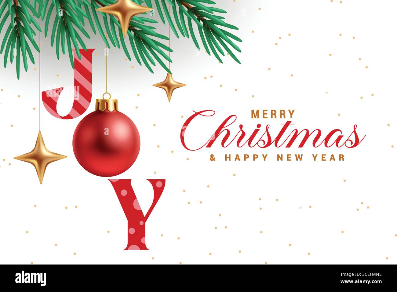 Merry Christmas greeting clipart banner design. Merry Christmas, joy and wishing happy new year ...