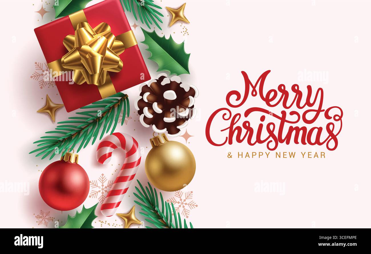 Merry Christmas greeting card clipart design. Wishing Merry Christmas ...