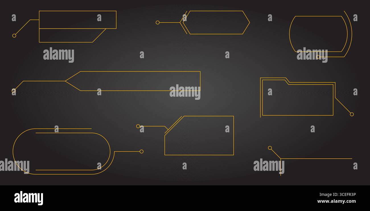 Modern hud interface with title callout text box frame and border menu ...