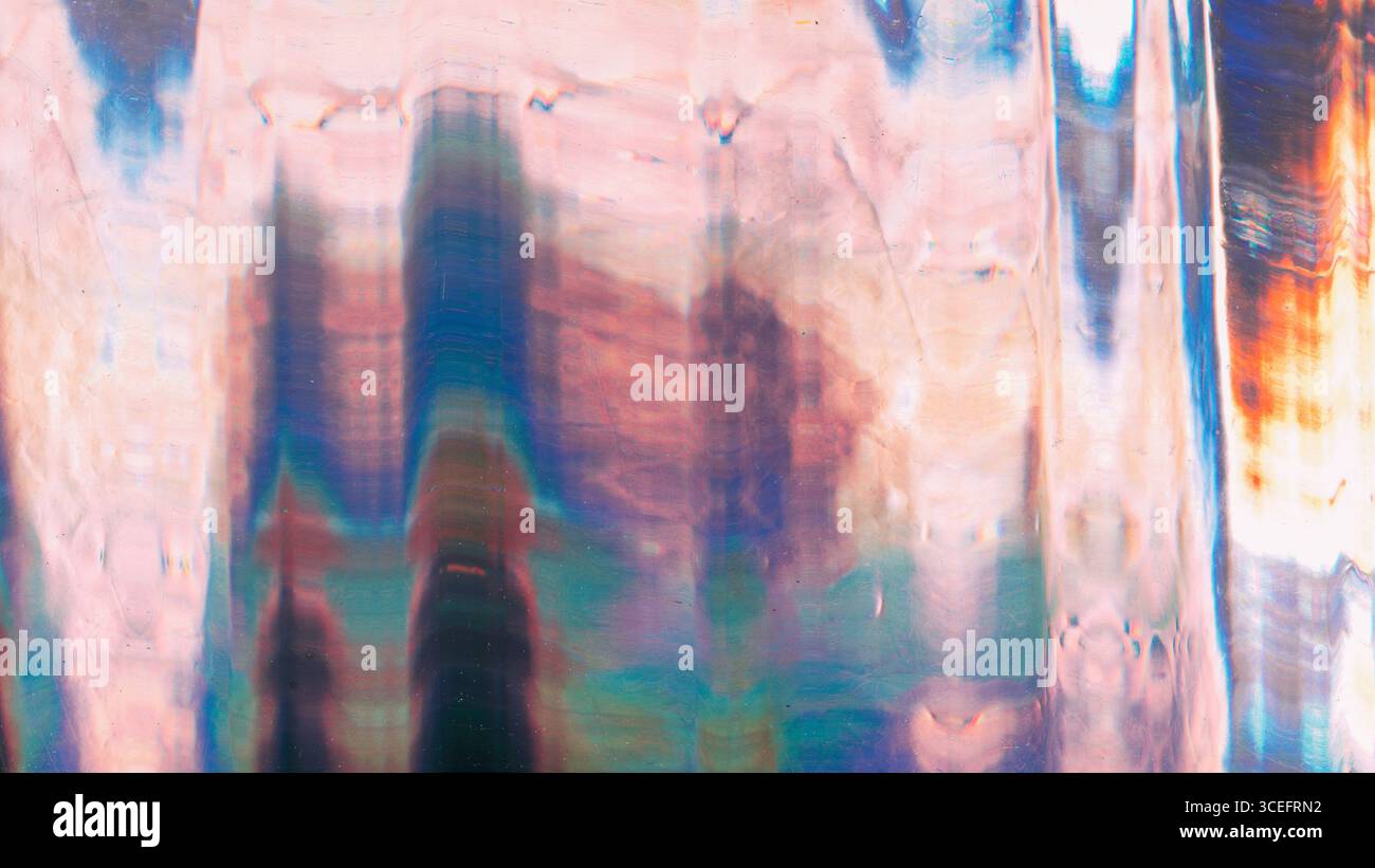 Glitch background. Wave distortion screen. Fragmented light lens ...