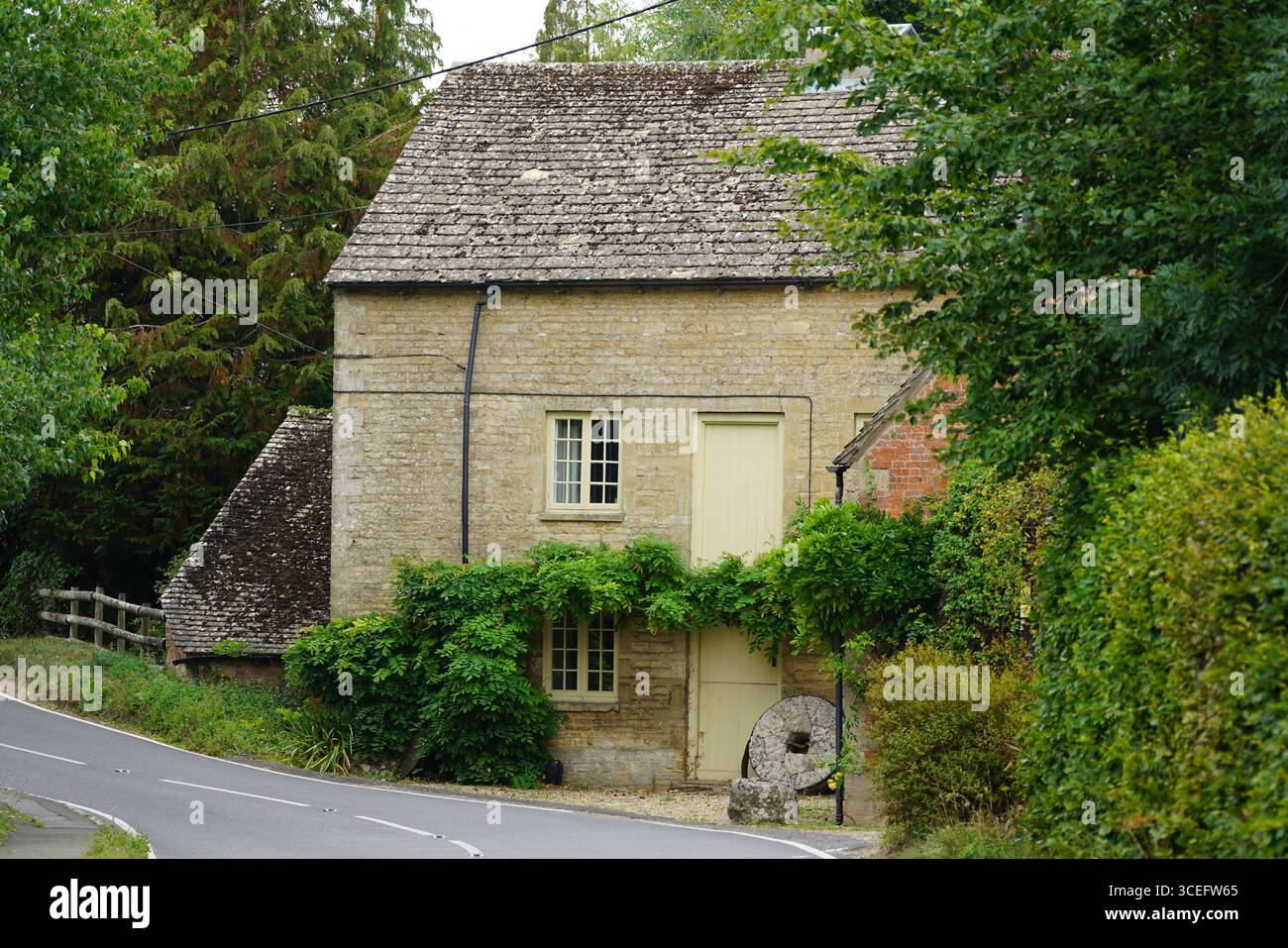 Charming Country Cottage by a Quiet Road Amidst Lush Greenery. Little ...