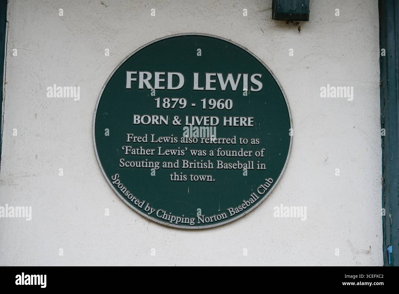 Plaque Honoring Fred Lewis, Founder of Scouting and British Baseball ...