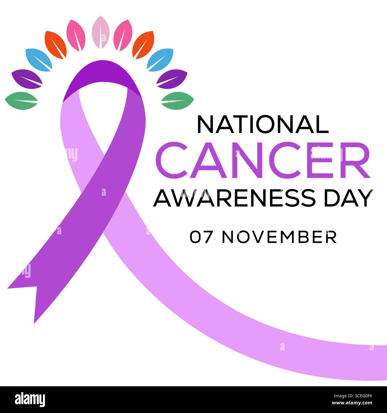 flat illustration for national cancer awareness day Stock Vector Image ...