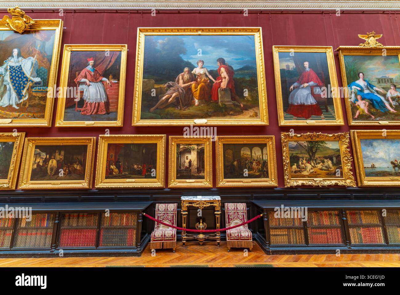 Musee Conde, the art gallery of Chateau de Chantilly in France Stock ...