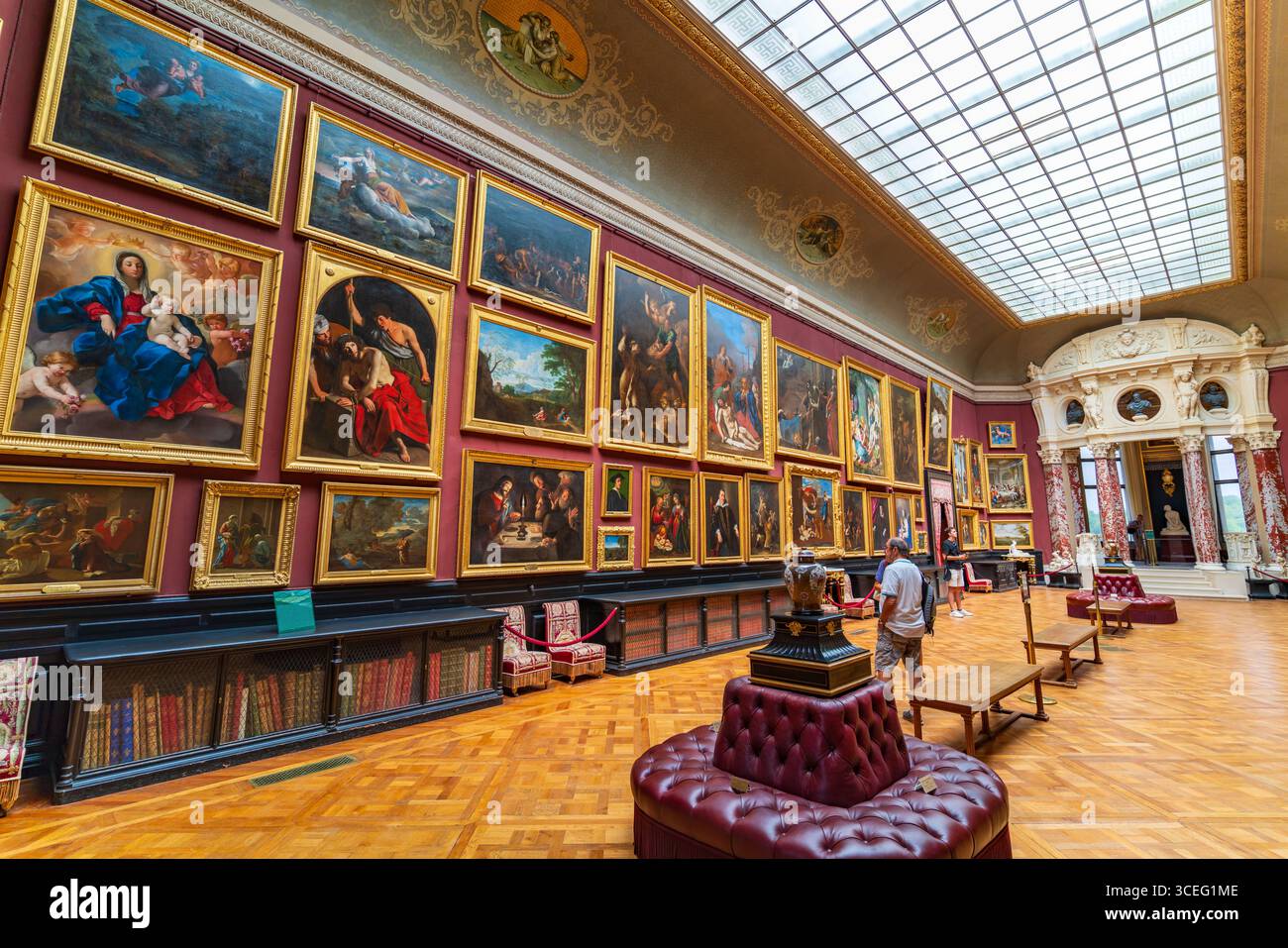 Musee Conde, the art gallery of Chateau de Chantilly in France Stock ...