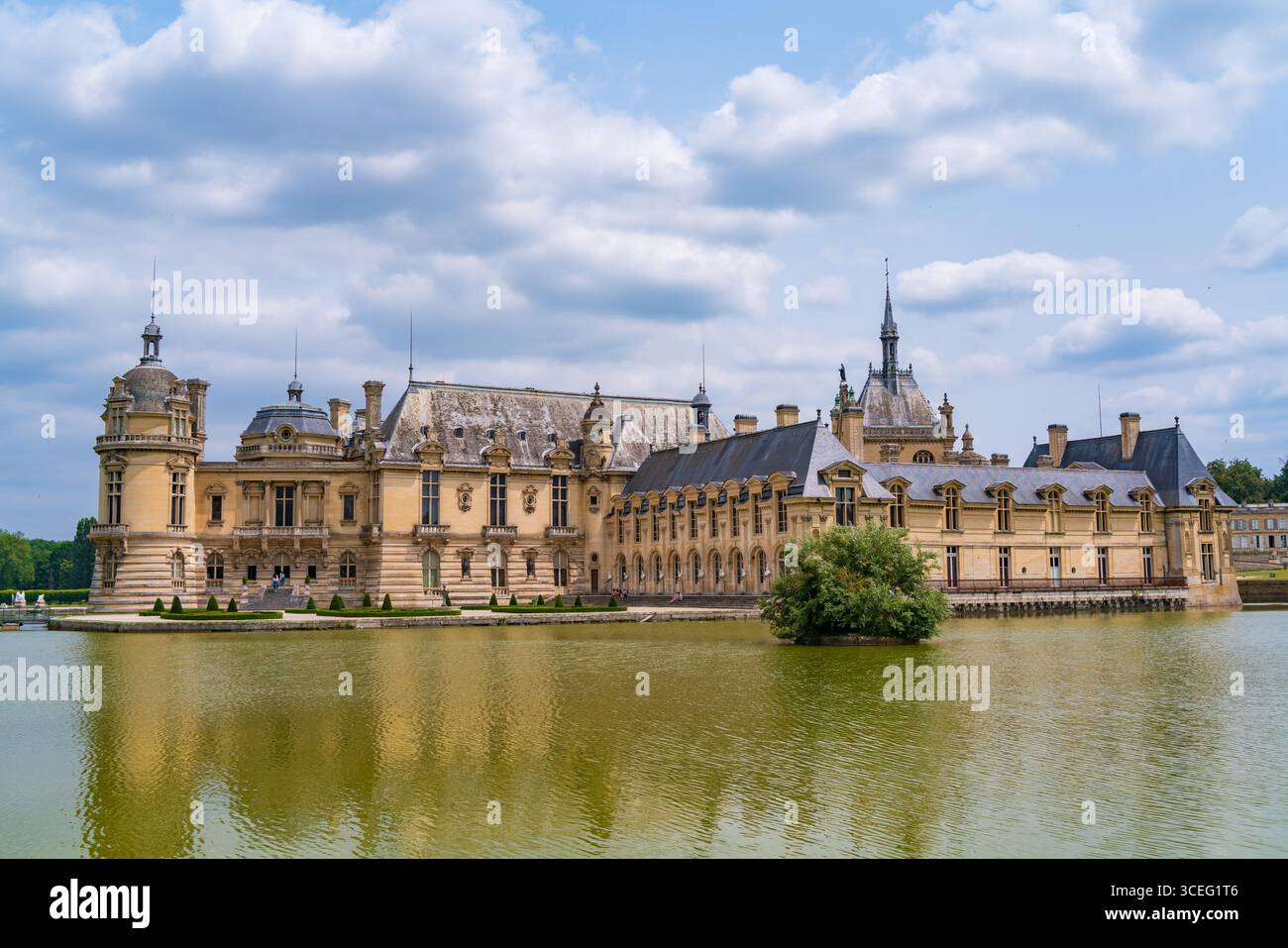 Chateau de Chantilly, a historic castle in Chantilly, France Stock ...