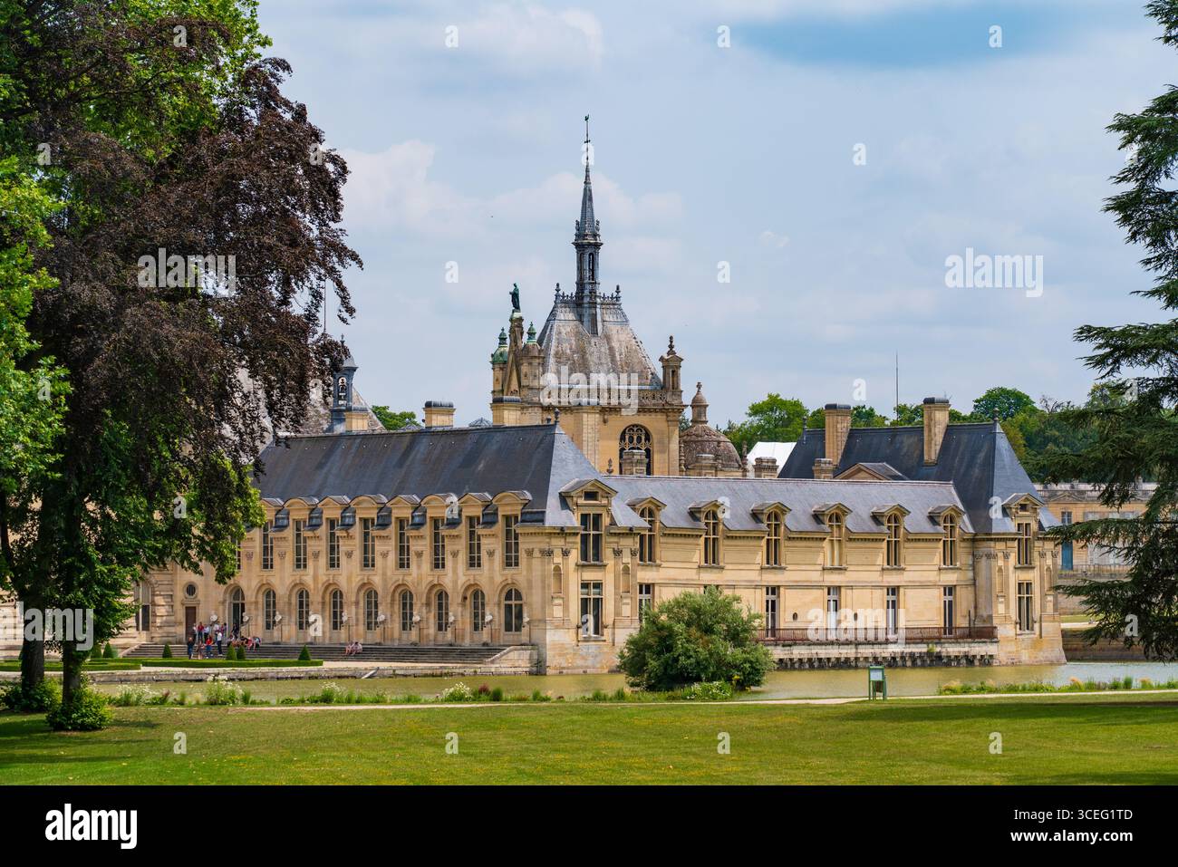Chateau de Chantilly, a historic castle in Chantilly, France Stock ...