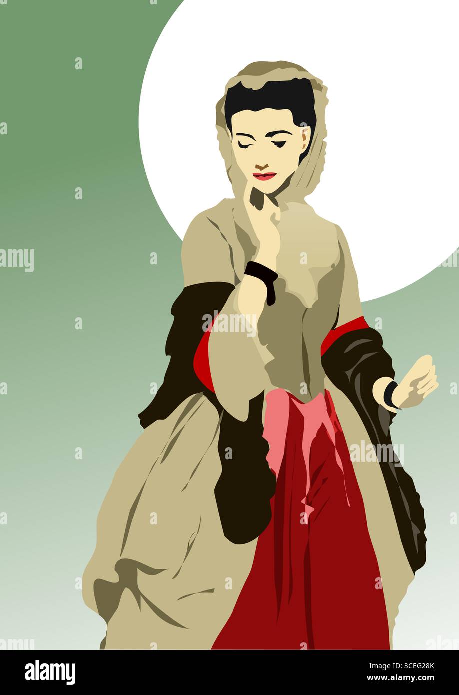 Lady in beautiful costume Stock Vector Images - Alamy