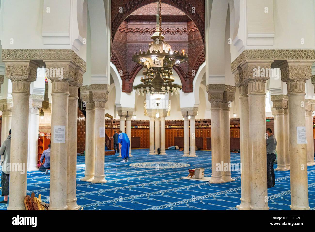 Interior of Grande Mosquee (Grand Mosque) in Paris, France Stock Photo ...