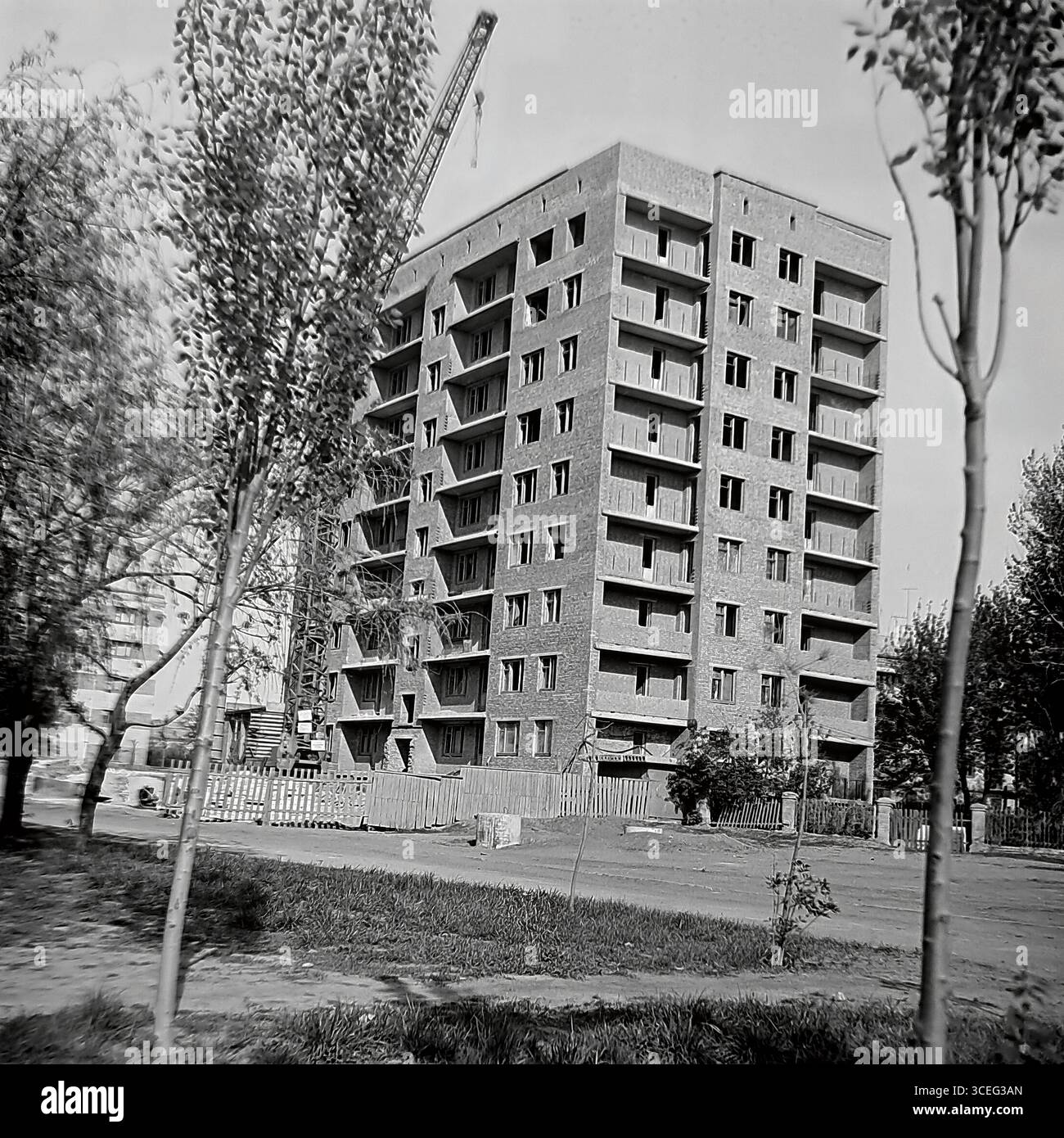 Archive photo of a nine-story building under construction at the ...
