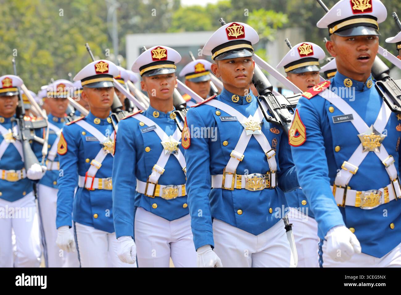 Jakarta, Indonesia.17th August 2025. Indonesian honor march in a ...