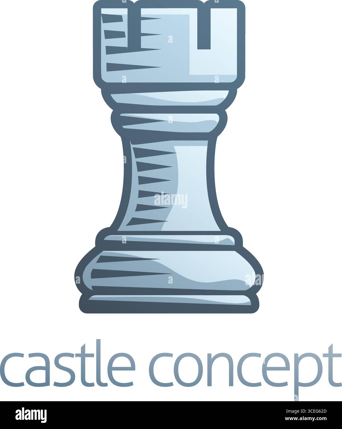 White chess rook simple hi-res stock photography and images - Alamy