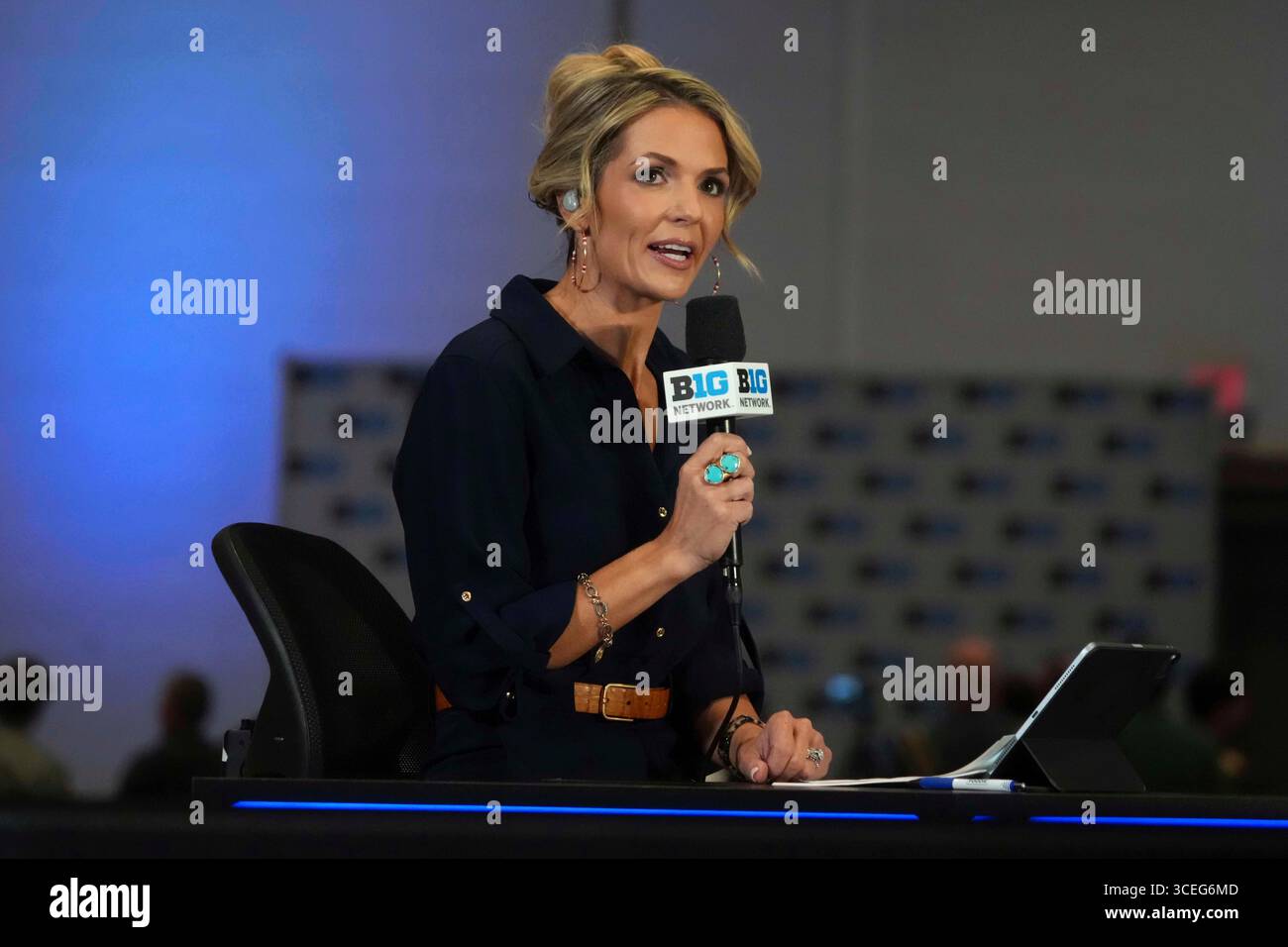 Big Ten Network broadcaster Ashley Adamson during Big Ten Football ...