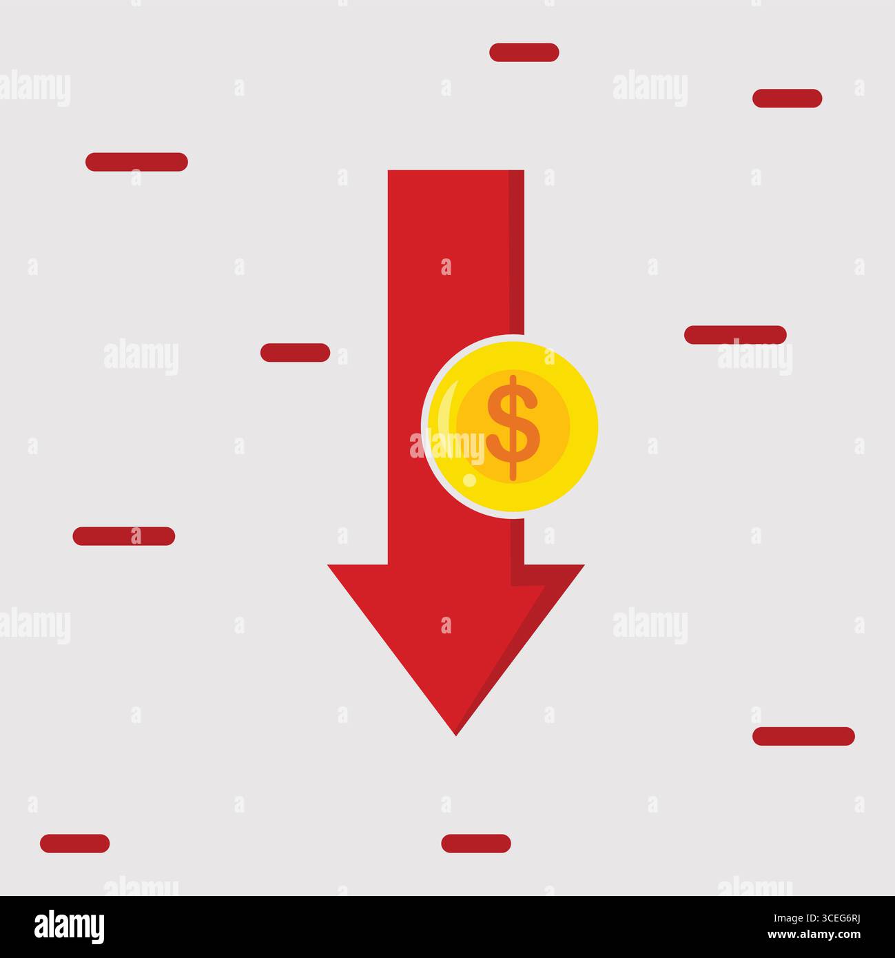 Illustration arrow showing economic Stock Vector Images - Alamy