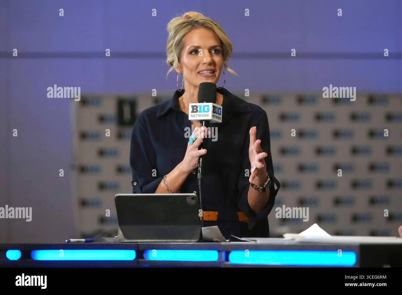 Big Ten Network broadcaster Ashley Adamson during Big Ten Football ...