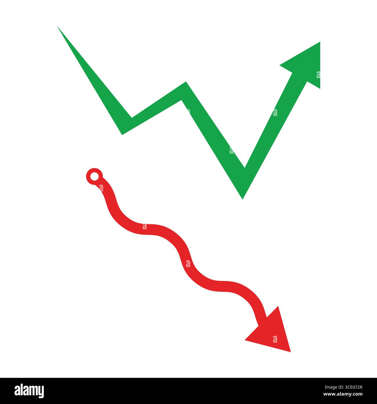 Red falling stock market Stock Vector Images - Alamy