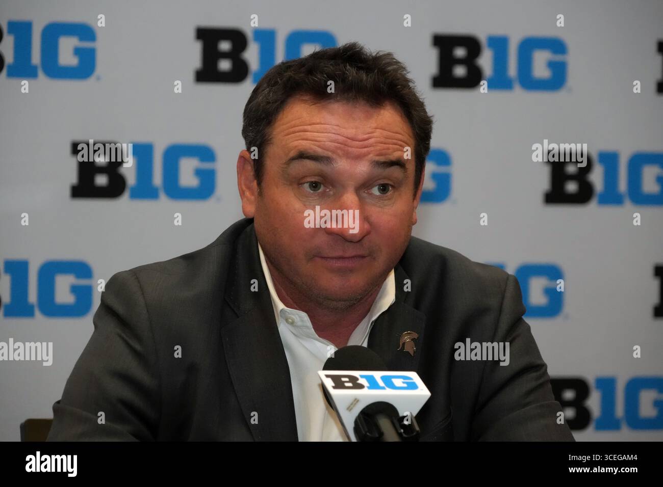 Michigan State Spartans coach Jonathan Smith during Big Ten Football ...