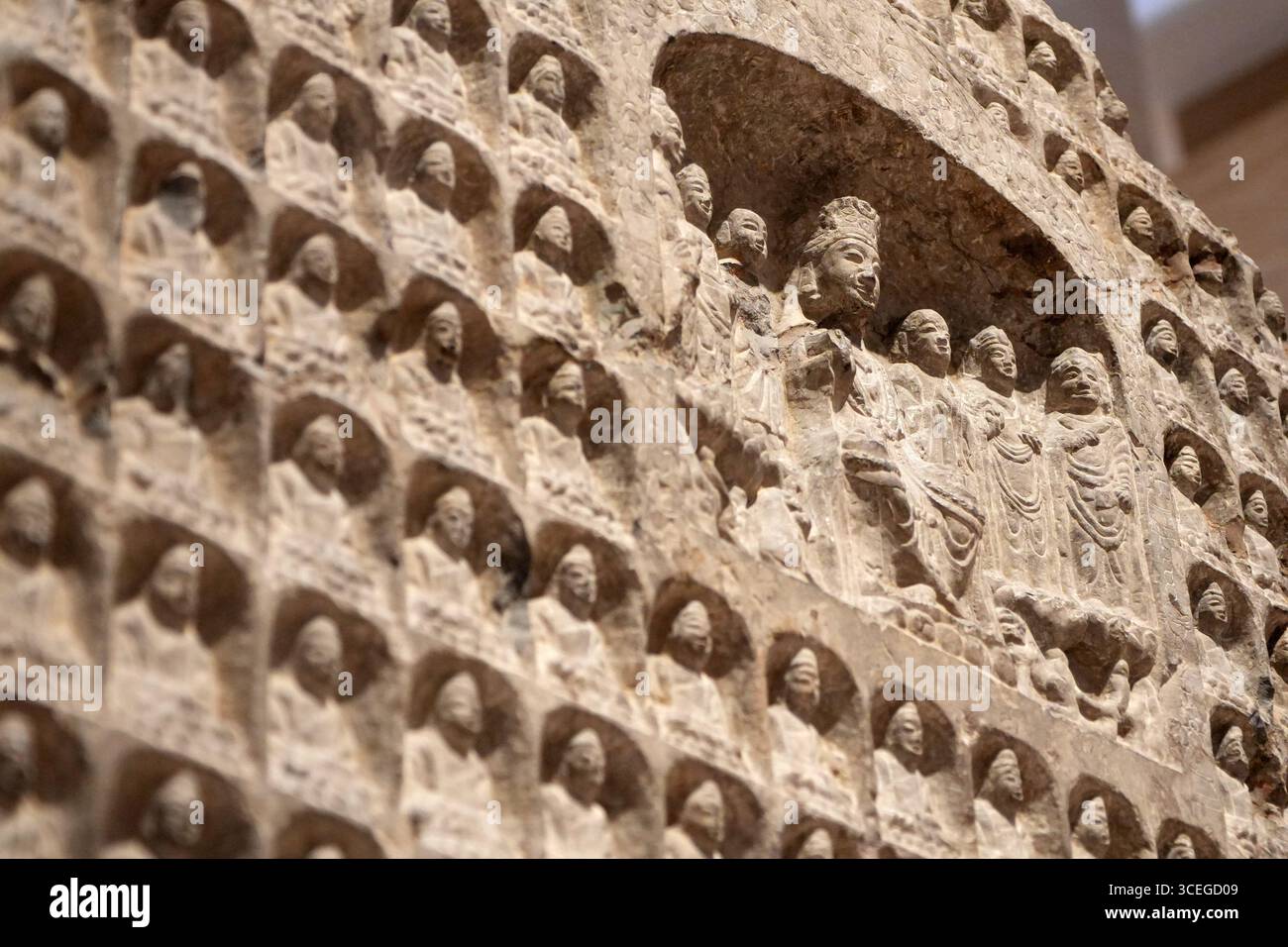 SHANGHAI, CHINA - AUGUST 11, 2025 - The Stone Thousand Buddha Statue ...