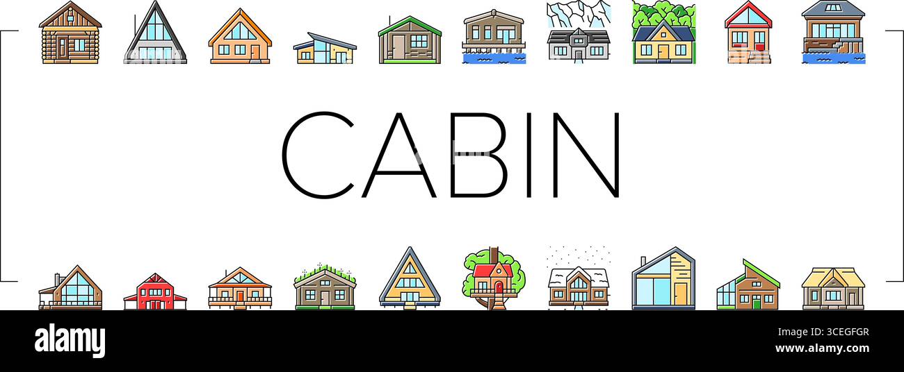 View to log cabin Cut Out Stock Images & Pictures - Alamy