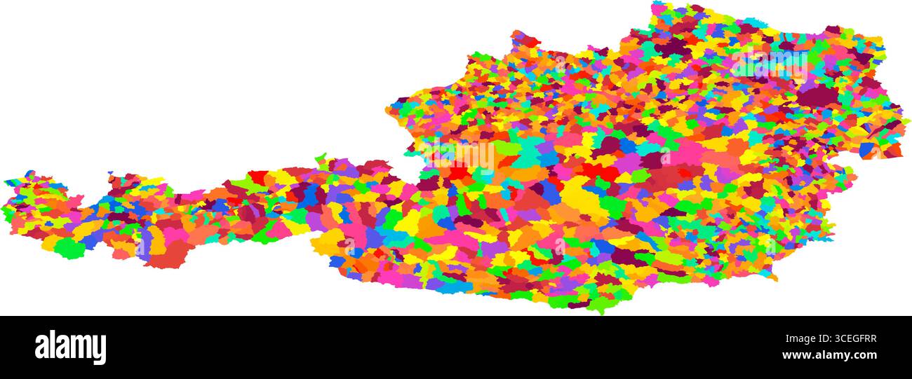 Austria Detailed Color Map – High Resolution Political and ...
