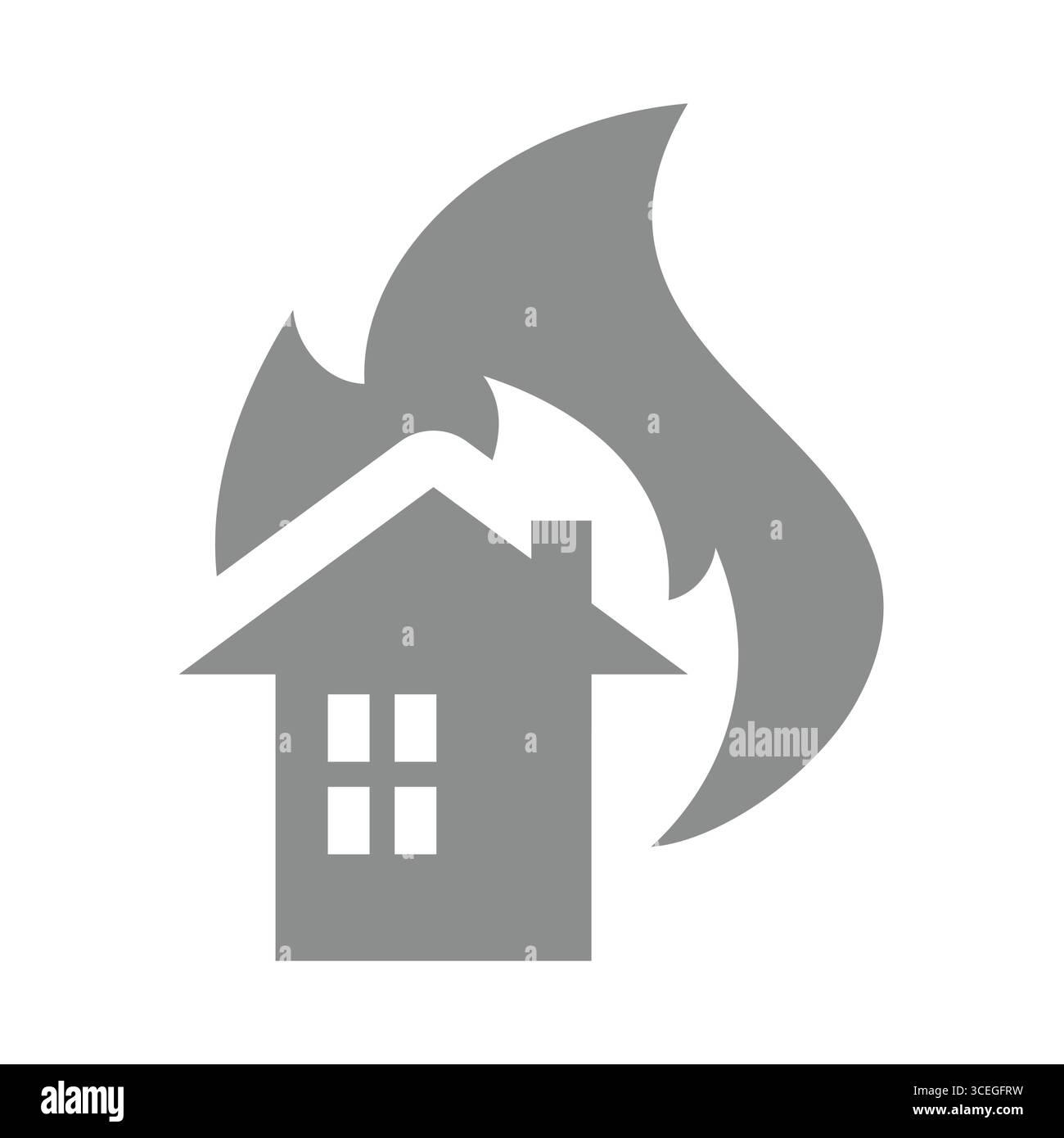 House on fire home Stock Vector Images - Alamy