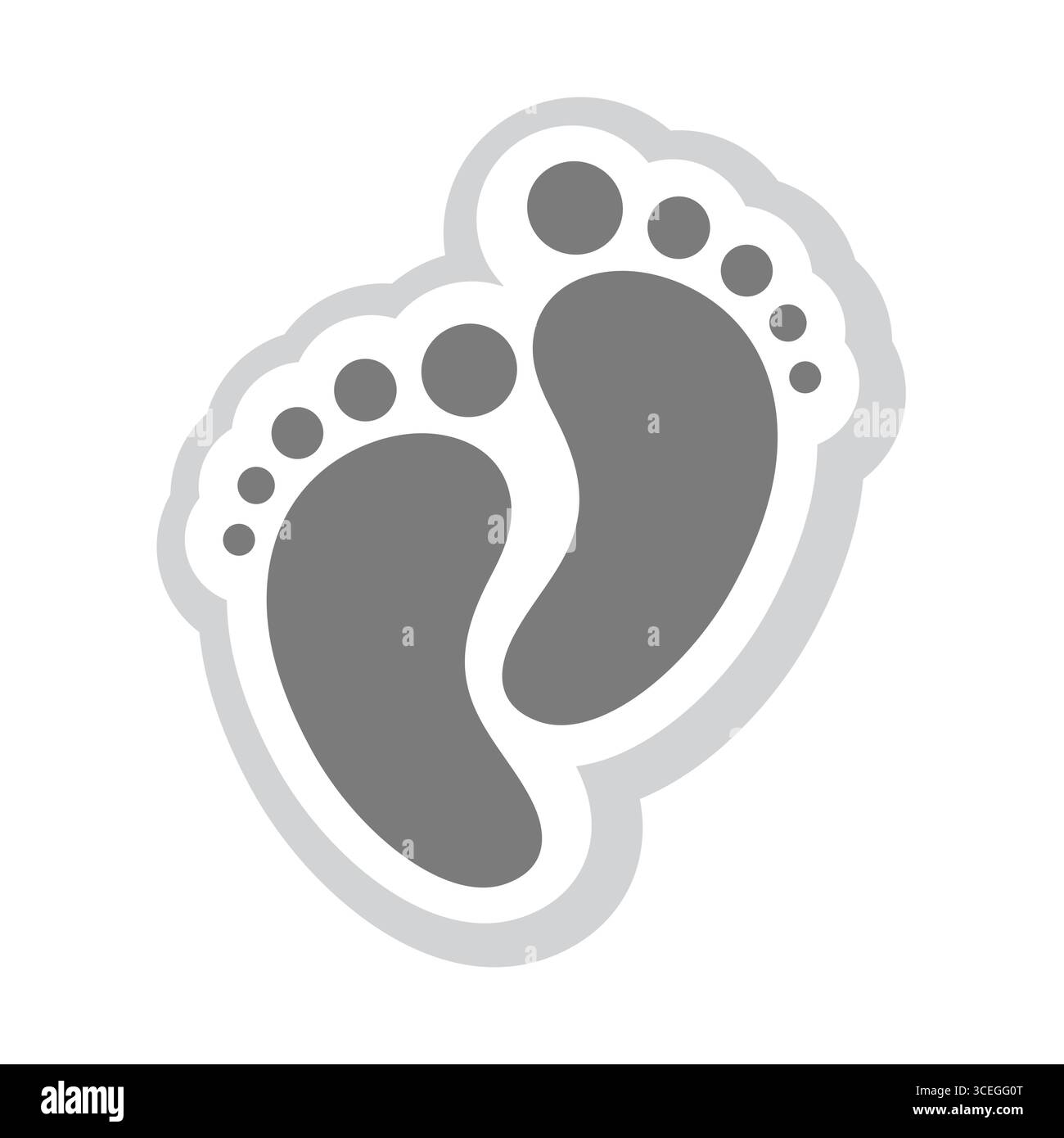 Human feet sticker Cut Out Stock Images & Pictures - Alamy