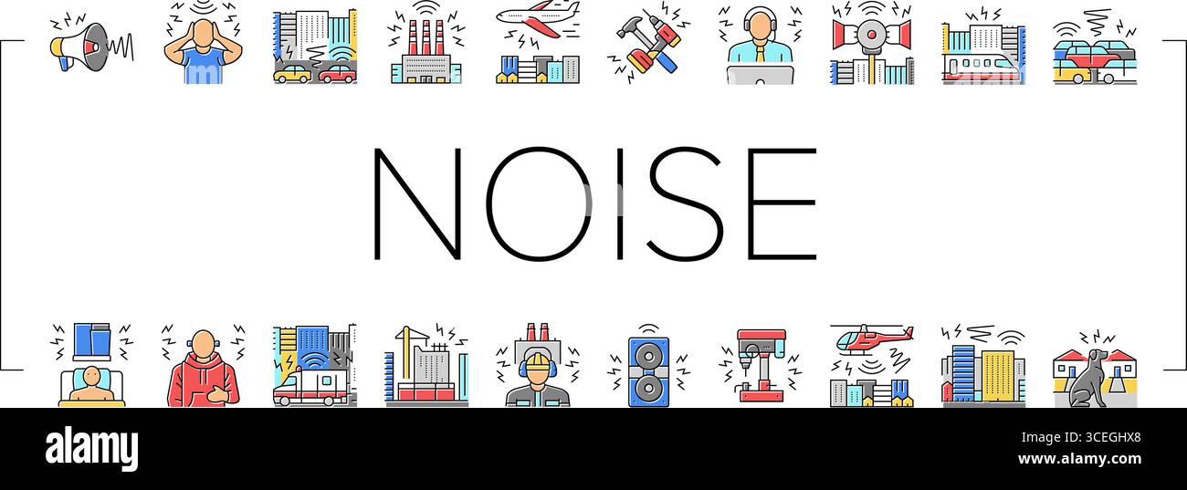 Noise nuisance urban Stock Vector Images - Alamy
