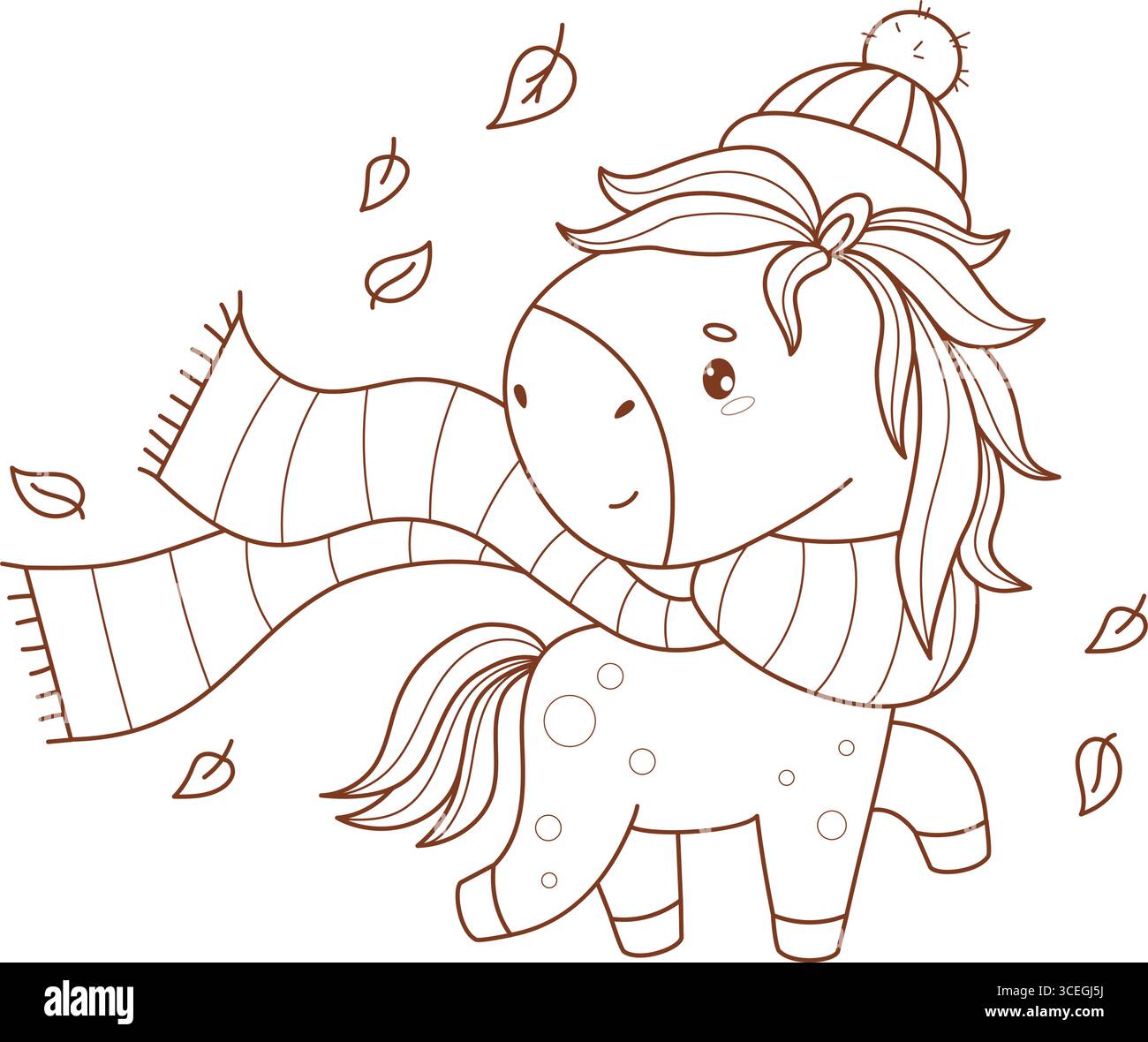 Pony horse in falling Stock Vector Images - Alamy