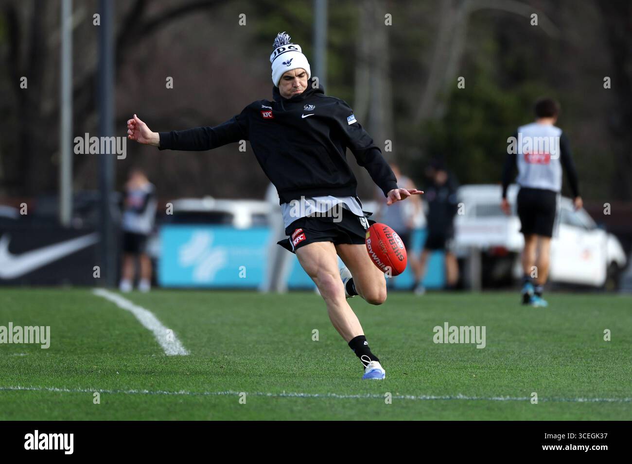 Brayden Maynard of Collingwood during a Collingwood Magpies training ...