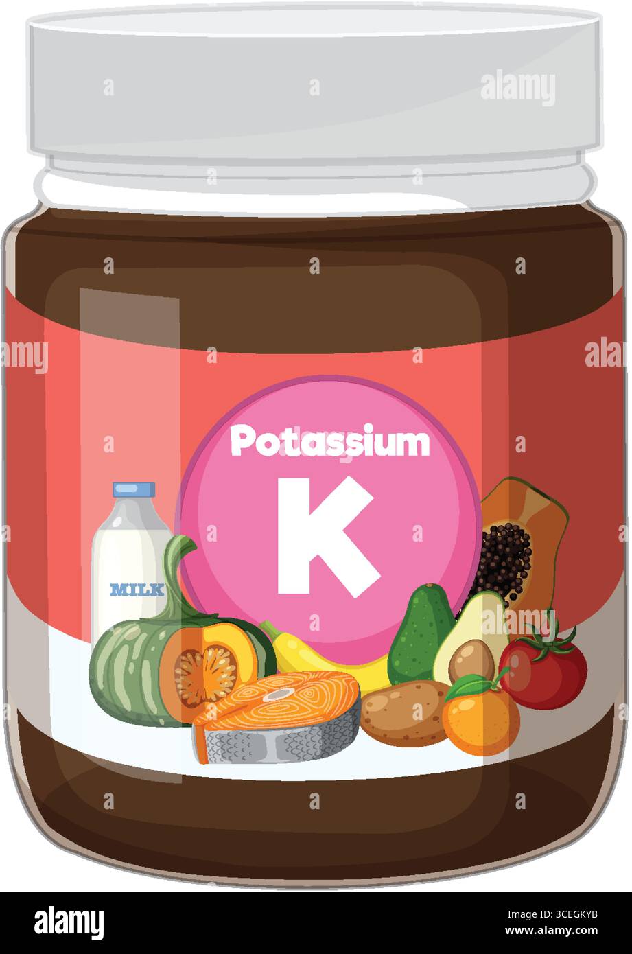 Potassium rich foods Stock Vector Images - Alamy