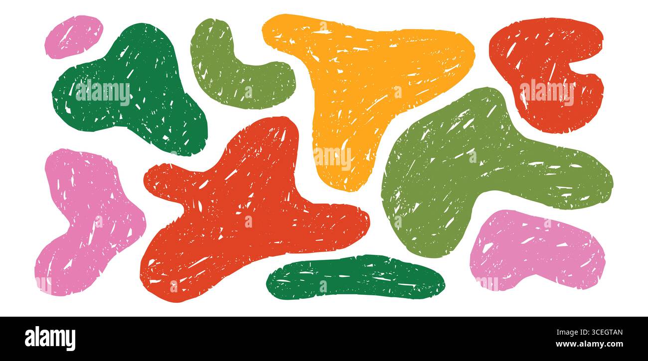 Pencil organic abstract shapes Stock Vector Images - Alamy