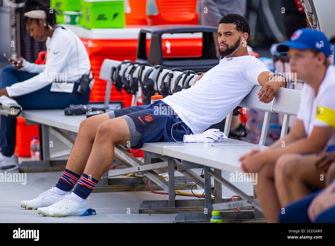 August 17, 2025: Chicago Bears Quarterback Caleb Williams (18) takes a ...