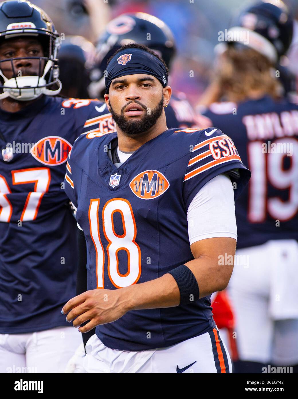 August 17, 2025: Chicago Bears Quarterback Caleb Williams (18) takes a ...