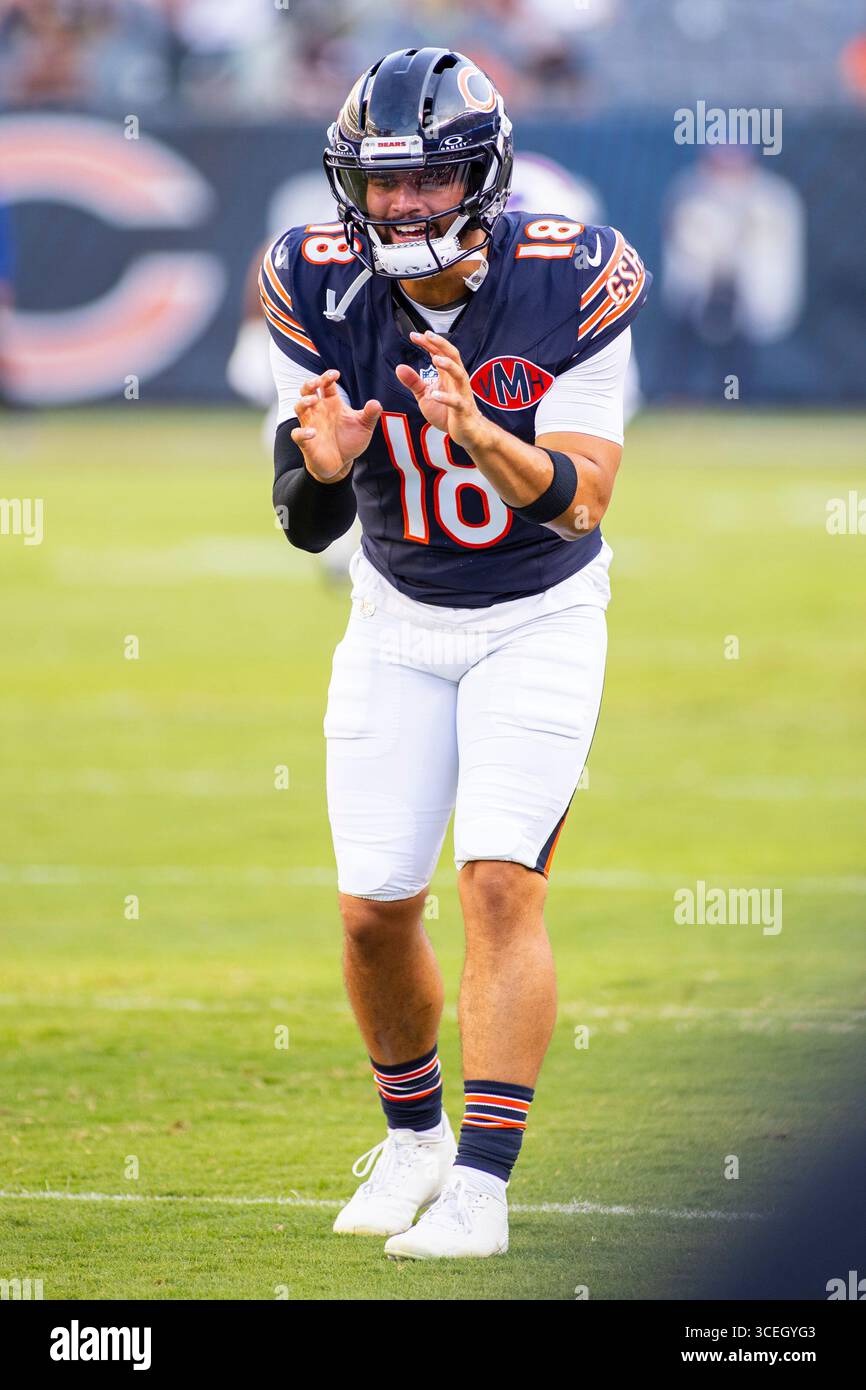 August 17, 2025: Chicago Bears Quarterback Caleb Williams (18) in ...