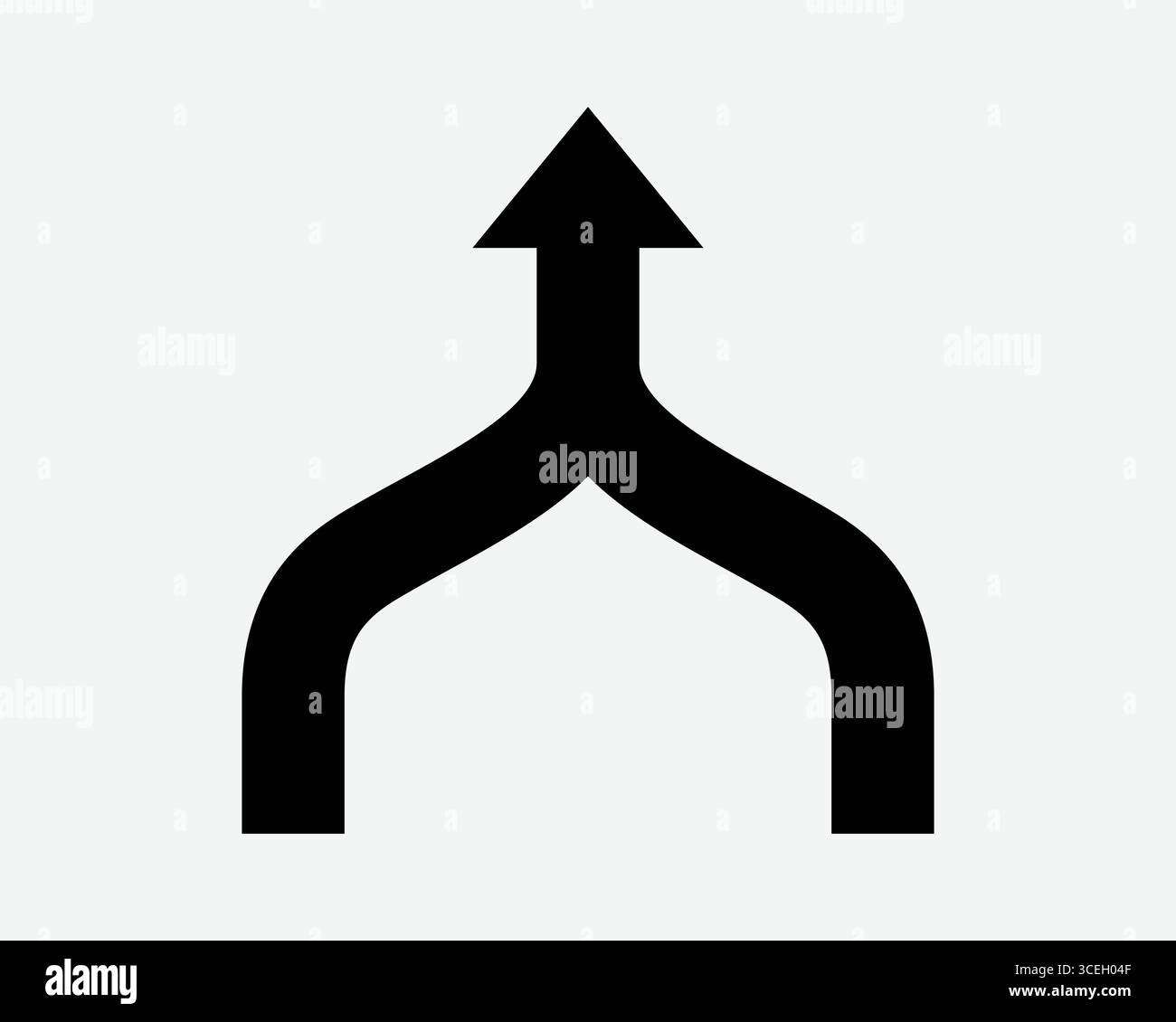 Merge Arrow Icon Two Arrows Merging Road Sign Symbol Strategy ...