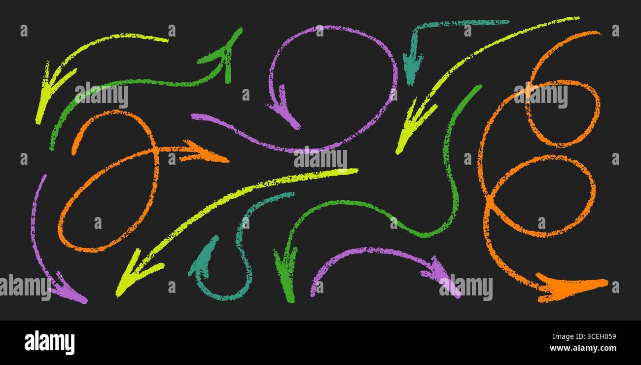 Set black crayon brush Stock Vector Images - Alamy