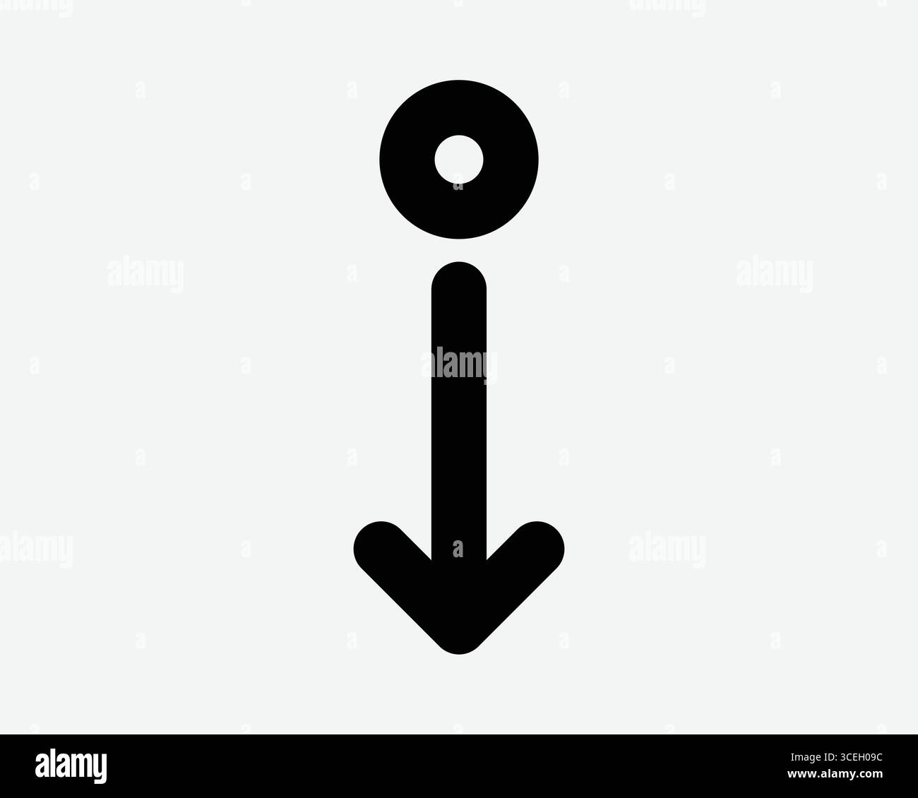Swipe Down Arrow Gesture Icon Scroll Downward Pointer Navigation Cursor ...