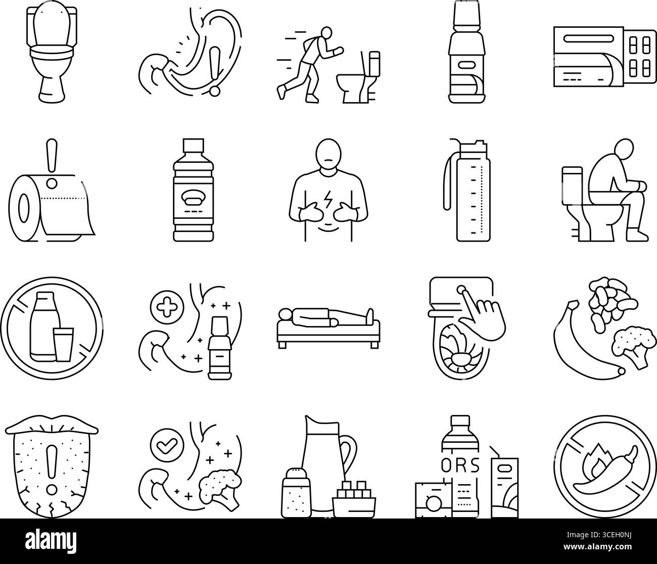 Diarrhea treatment Black and White Stock Photos & Images - Alamy