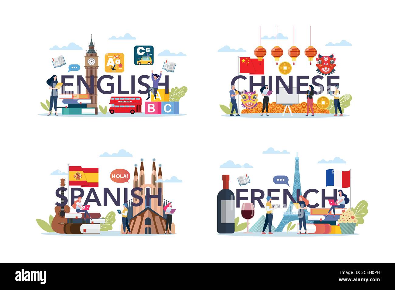 Chinese english school Cut Out Stock Images & Pictures - Alamy