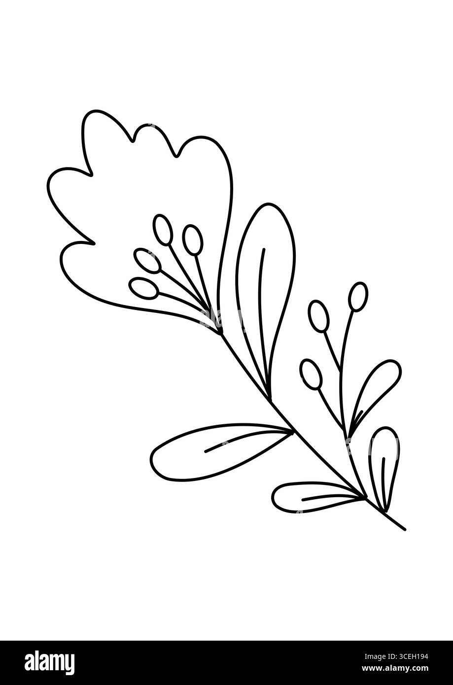 Nature themed coloring Stock Vector Images - Alamy