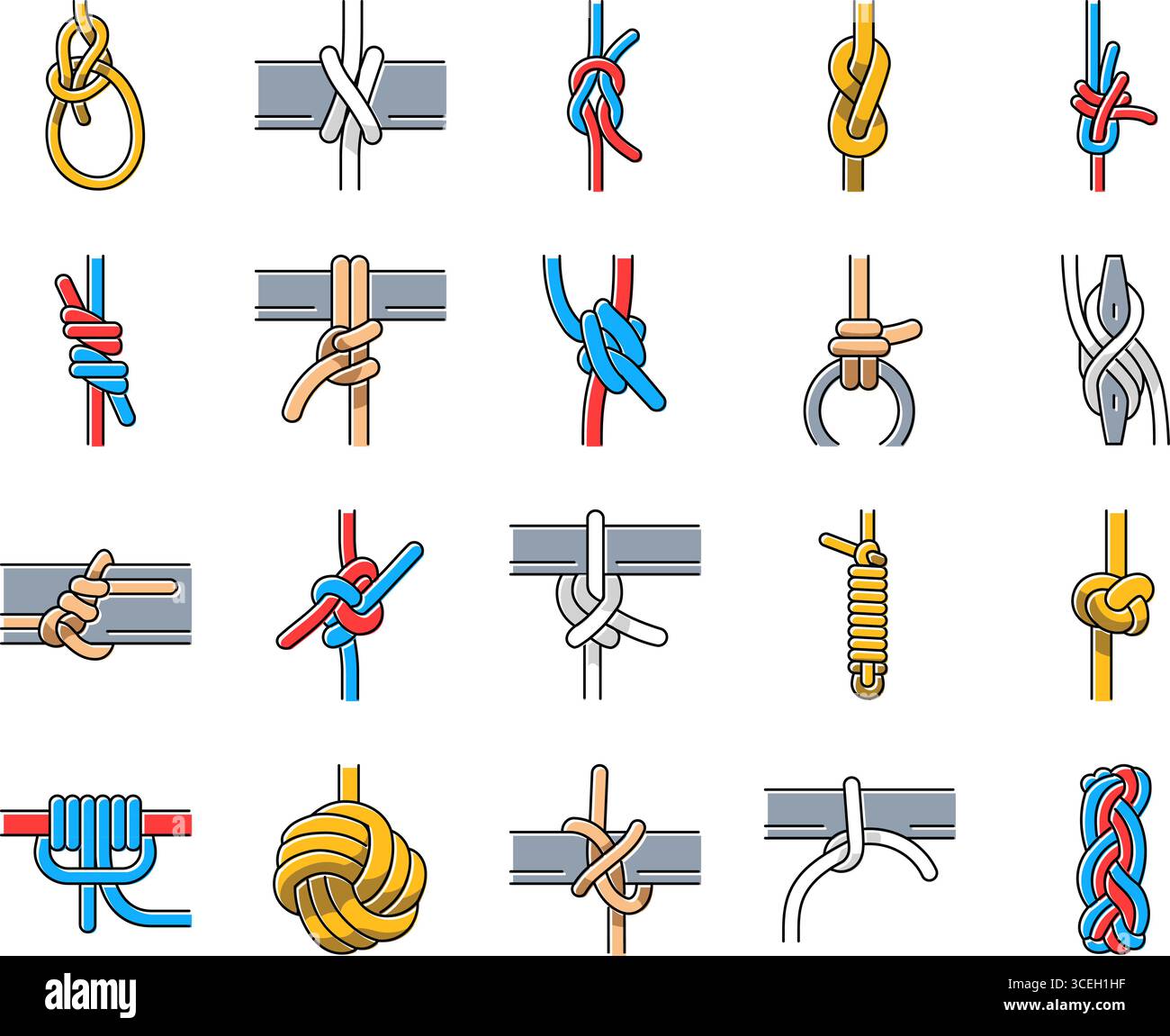 Rope cleat Stock Vector Images - Alamy