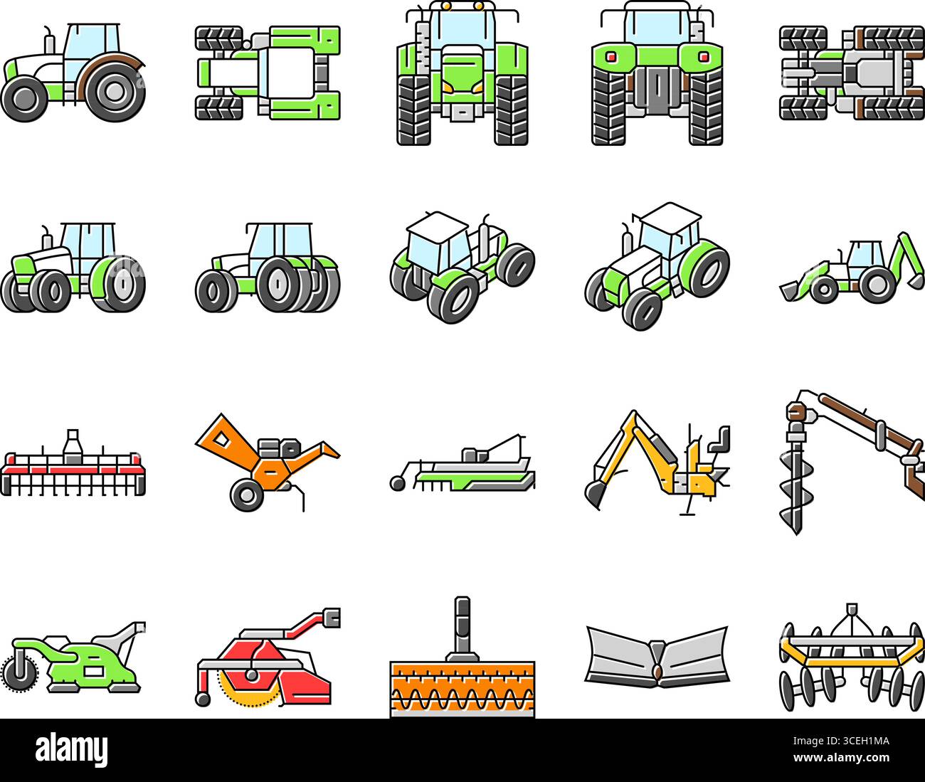 Harvest tracks Stock Vector Images - Alamy