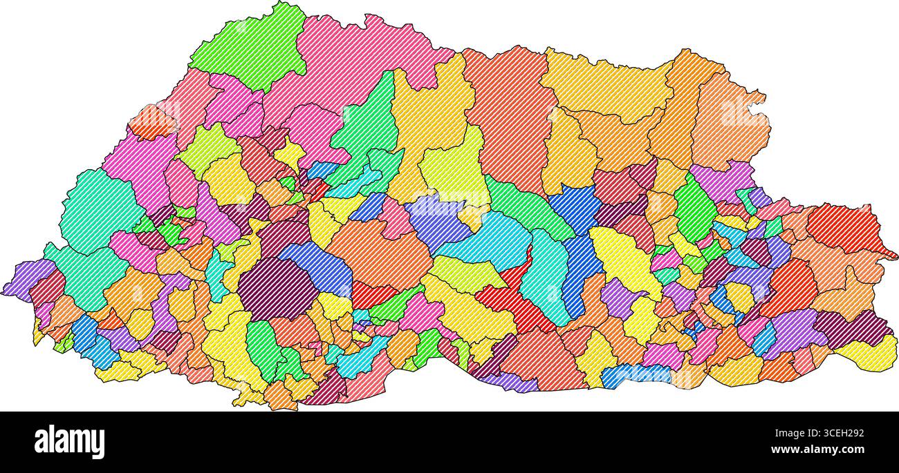 Shaded Bhutan Map Illustration – Realistic Vector Cartography for ...
