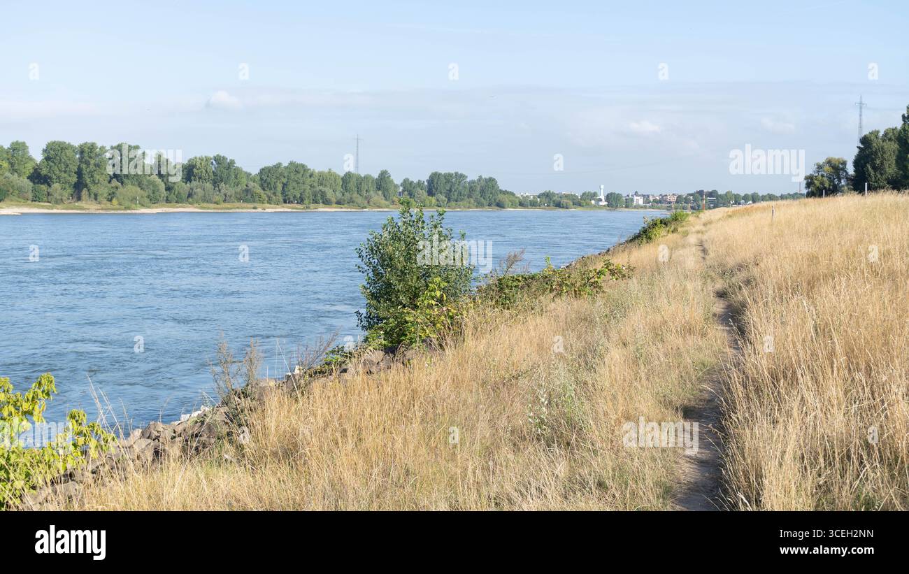 View on the scenic River Rhine in Duesseldorf Germany Stock Photo - Alamy