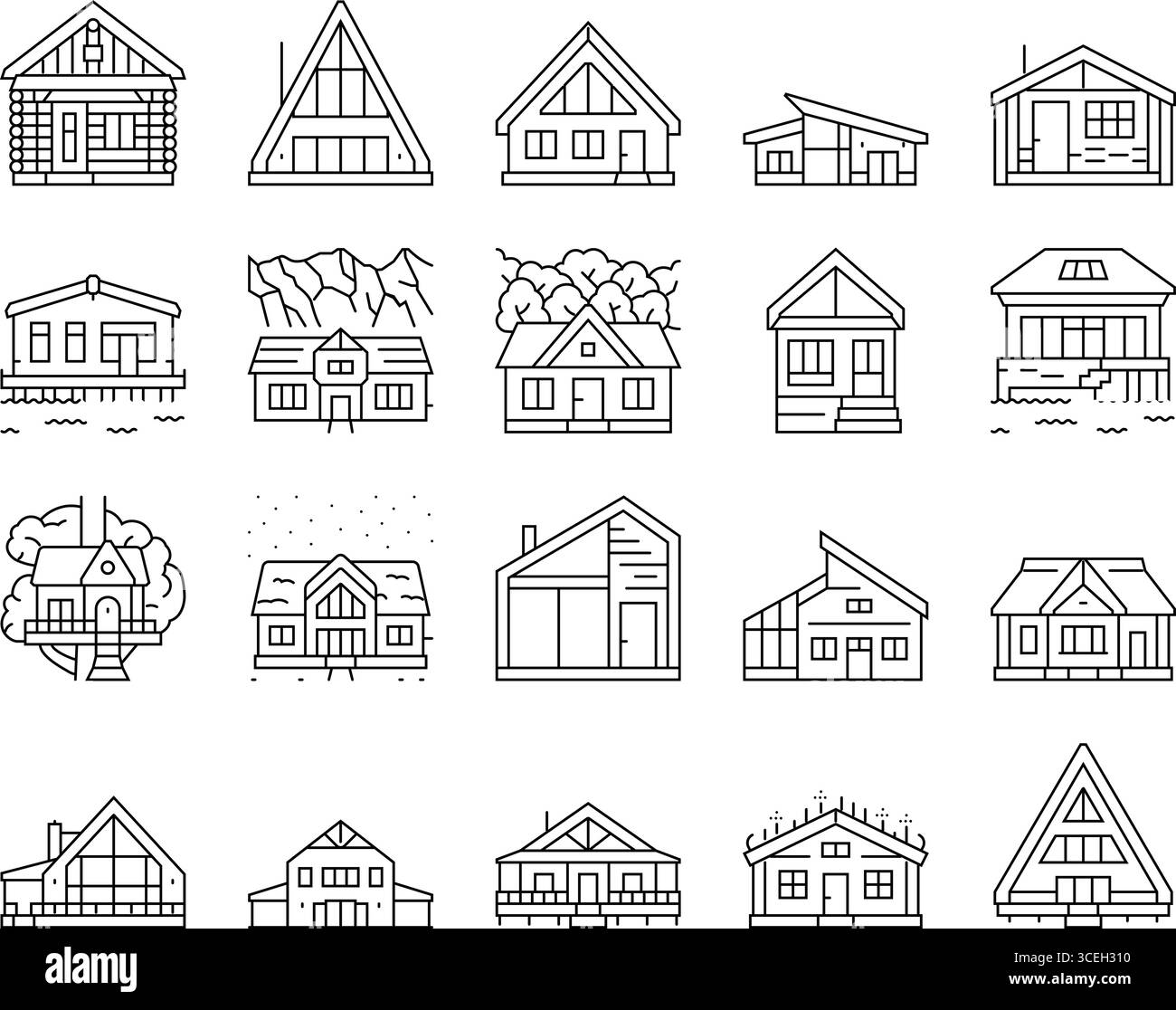 Scenic view wooden log Stock Vector Images - Alamy