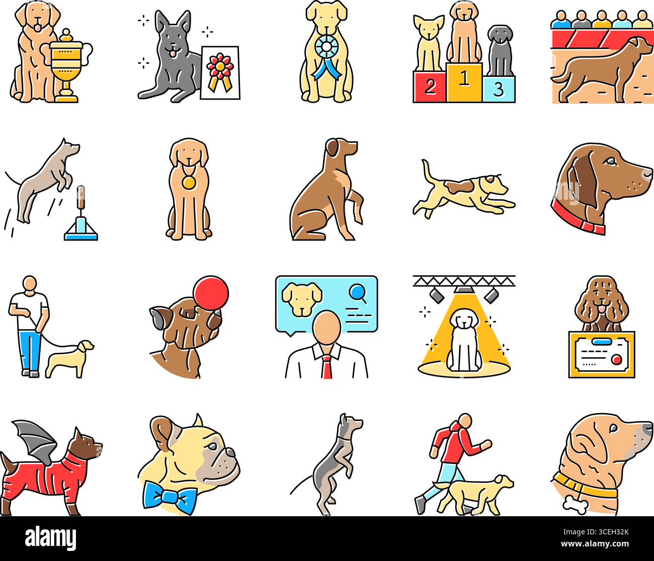 Conformation show dog Stock Vector Images - Alamy